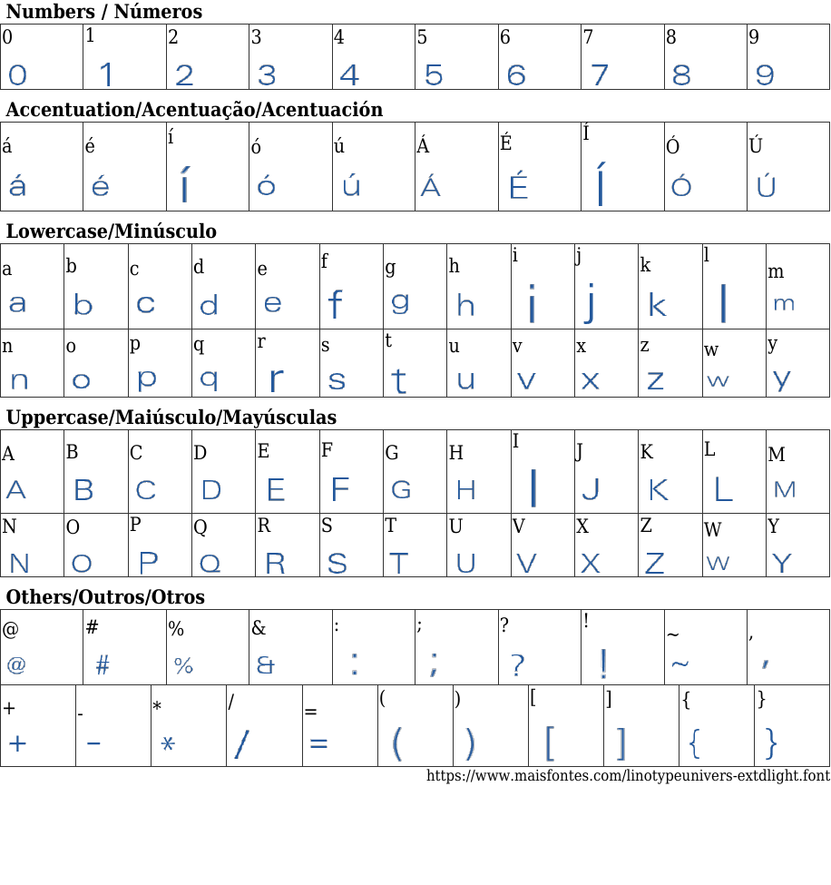 Linotype Univers Extended Light: Free Font Download | MaisFontes