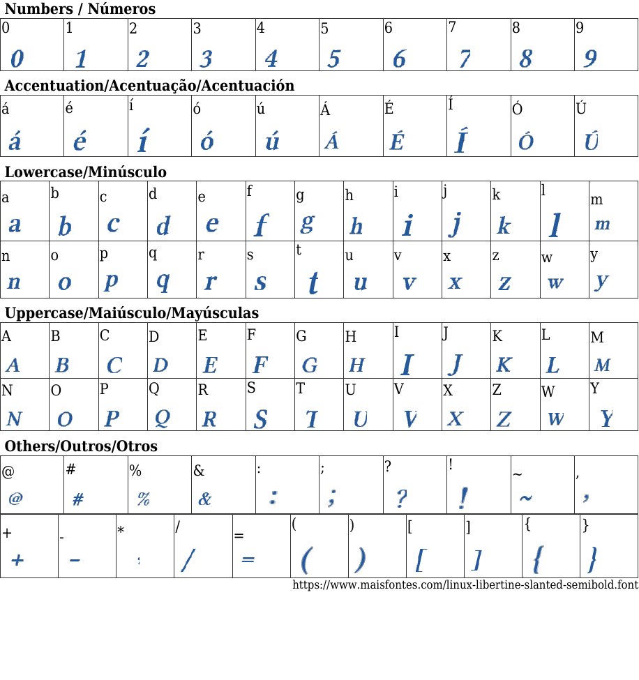 Linux Libertine Slanted Semibold: Free Font Download | MaisFontes