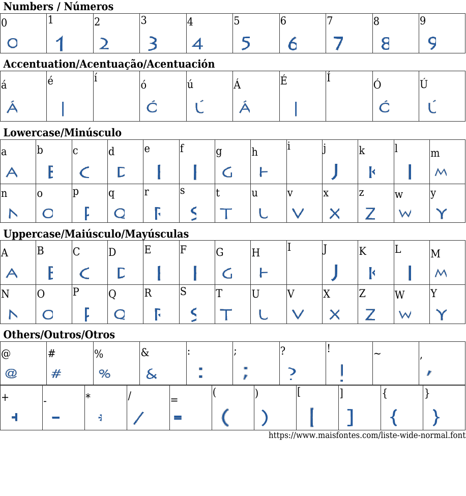 Liste Wide Normal: Free Font Download | MaisFontes
