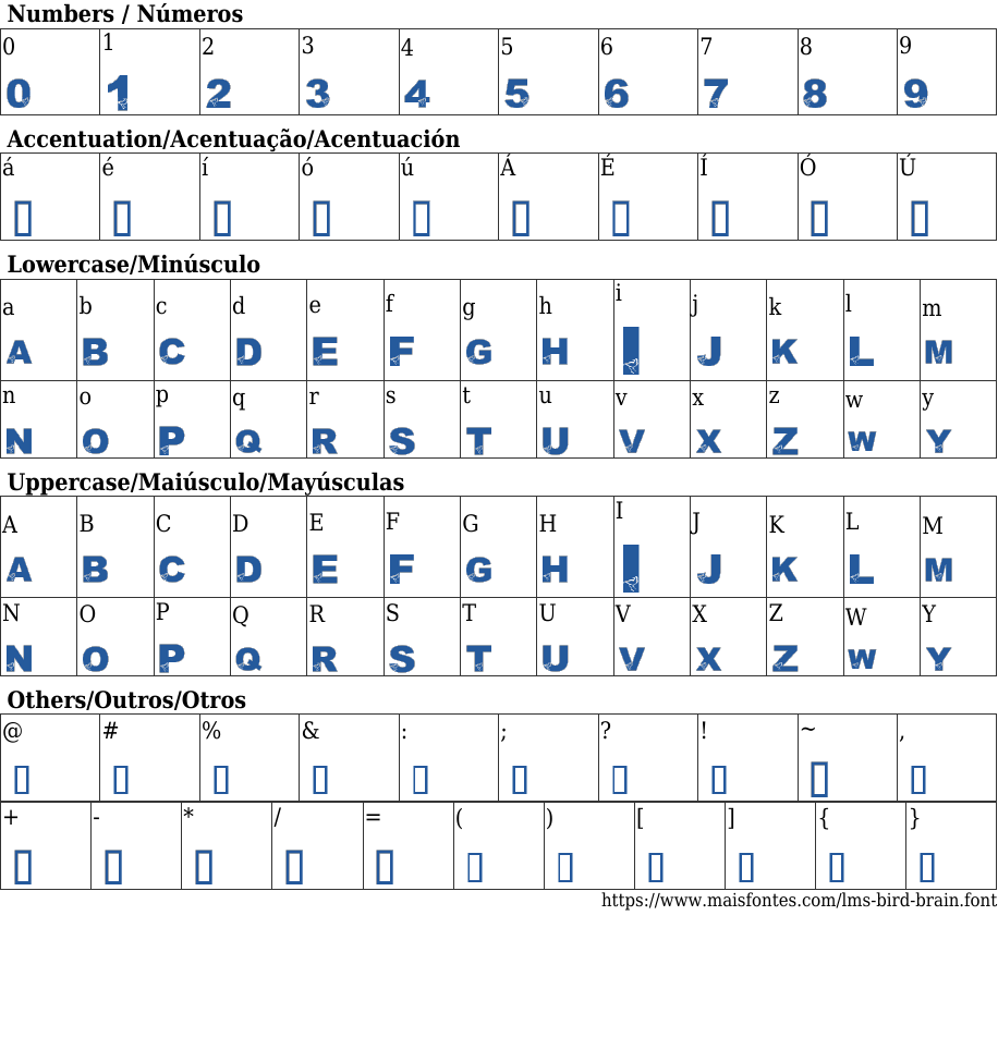 LMS Bird Brain：免费字体下载 | MaisFontes