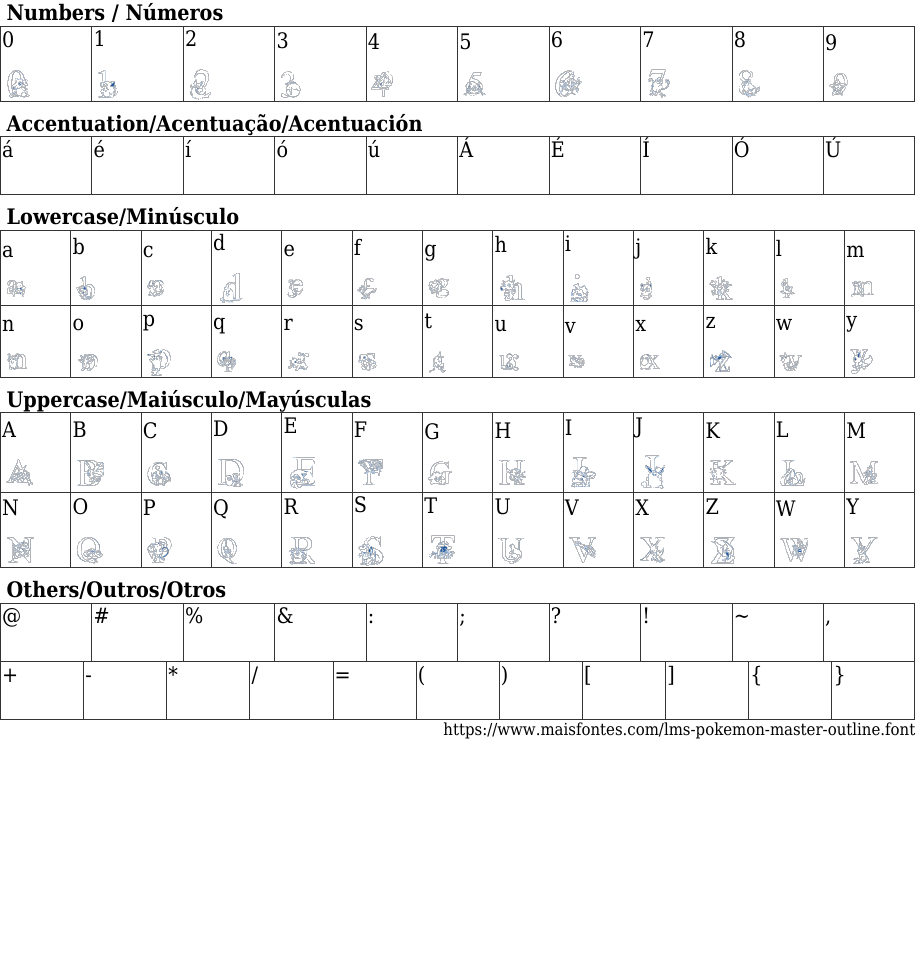 LMS Pokemon Master Outline: Free Font Download | MaisFontes