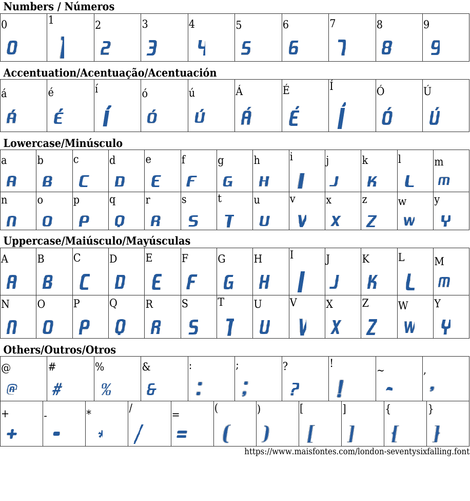 London Seventy Six Falling Font: Free Download | MaisFontes