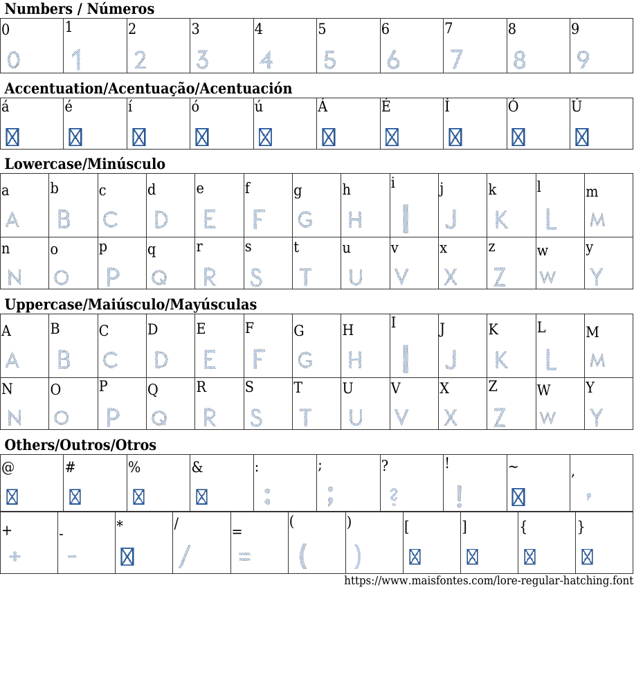 LORE Regular Hatching: Free Font Download | MaisFontes