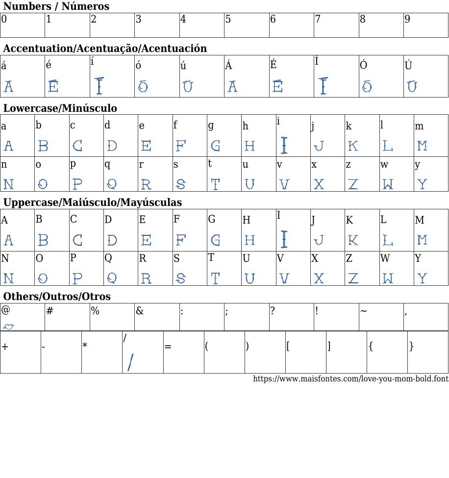 Love you mom Bold: Free Font Download | MaisFontes