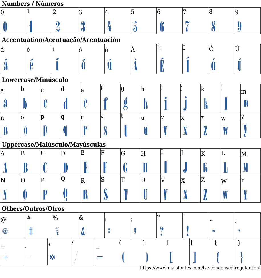 LSC Condensed Regular: Baixar Fonte Grátis | MaisFontes