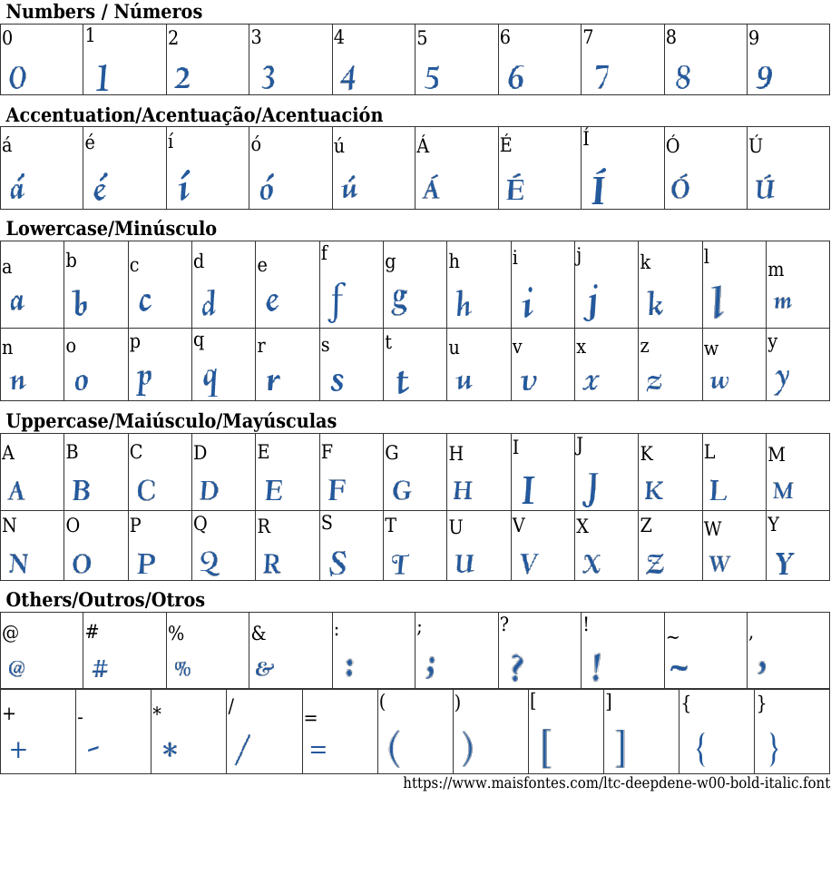 LTC Deepdene W00 Bold Italic: Free Font Download | MaisFontes