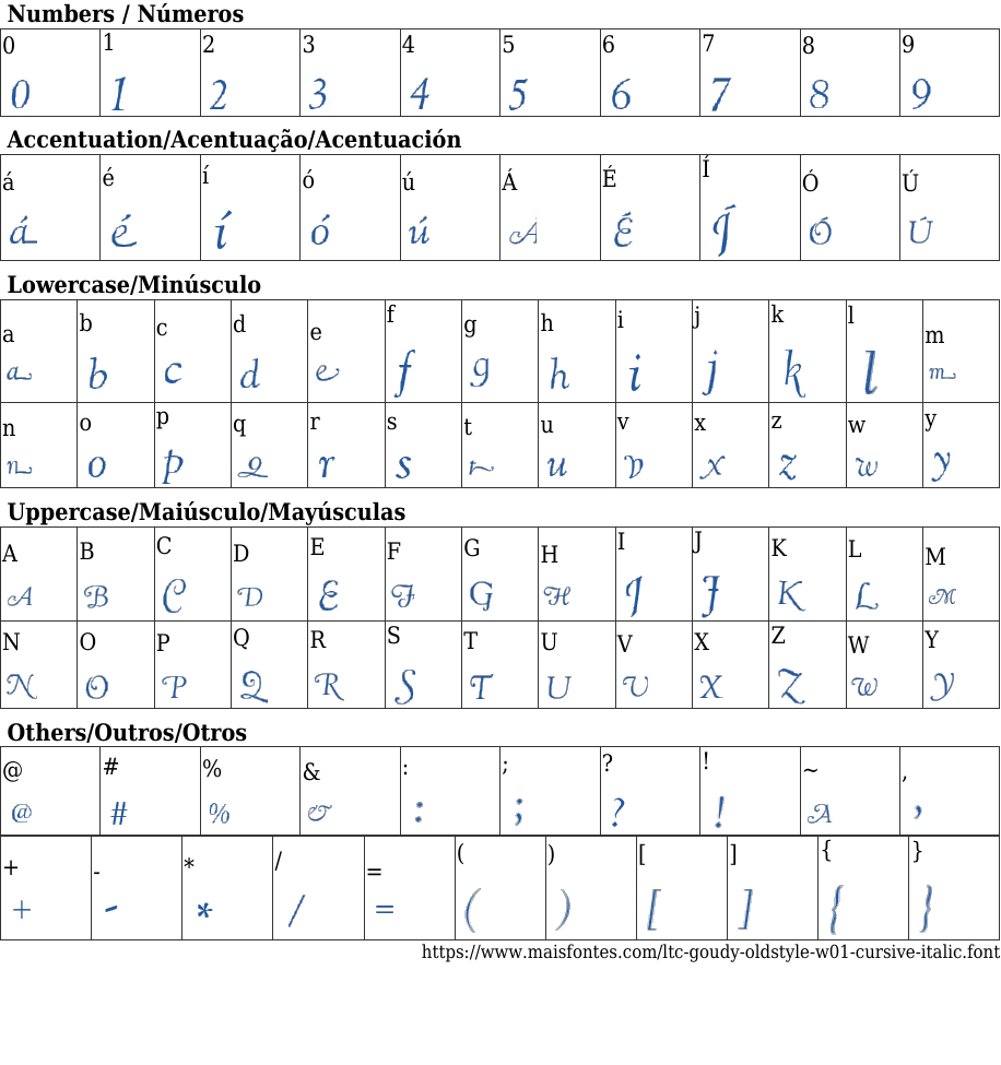 LTC Goudy Oldstyle W01 Cursive Italic: Free Font Download | MaisFontes