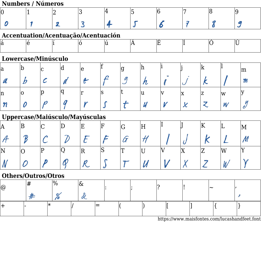 Lucas Hand Feet: Free Font Download | MaisFontes