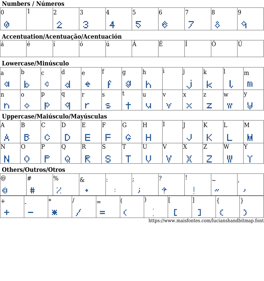 Lucians Hand BitMap: Baixar Fonte Grátis | MaisFontes