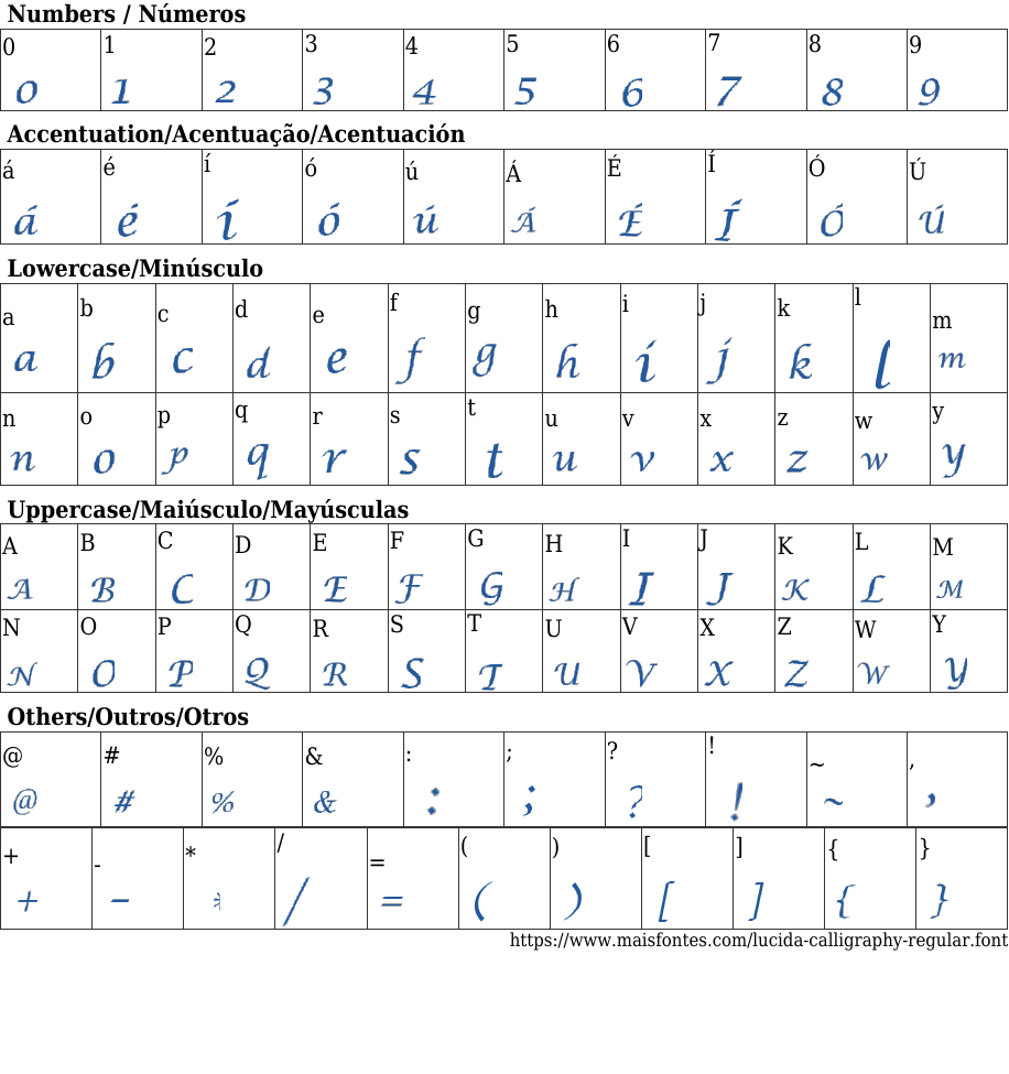 Lucida Calligraphy Regular: Free Font Download | MaisFontes