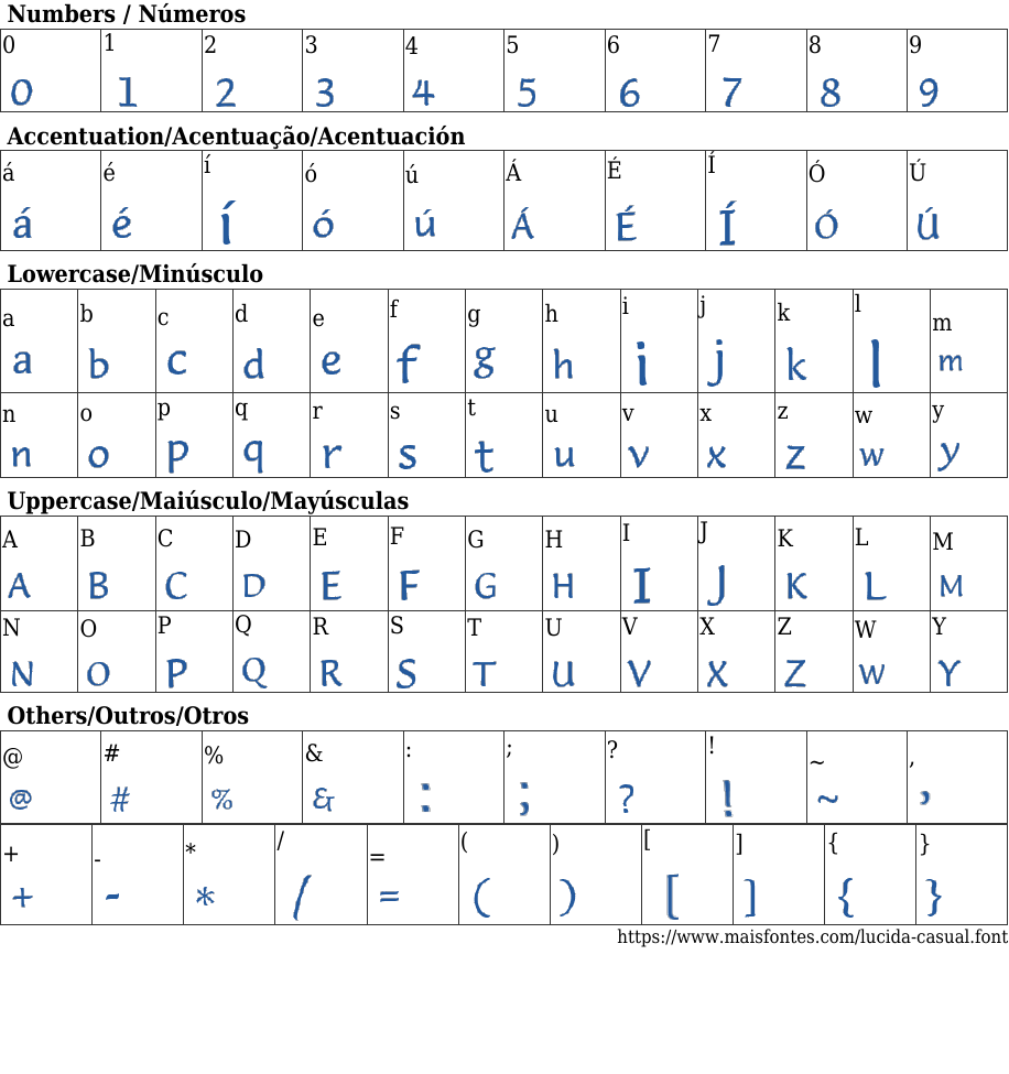 Lucida Casual: Free Font Download | MaisFontes