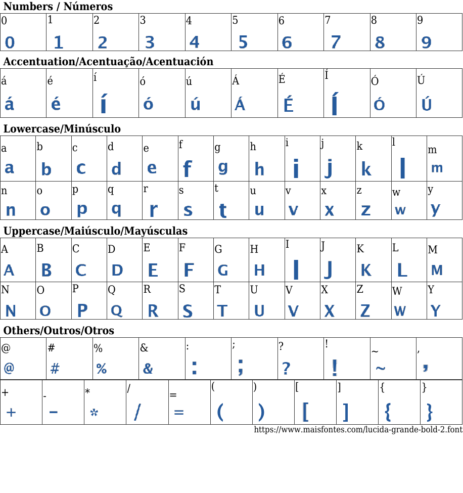Lucida Grande Bold: Free Font Download | MaisFontes