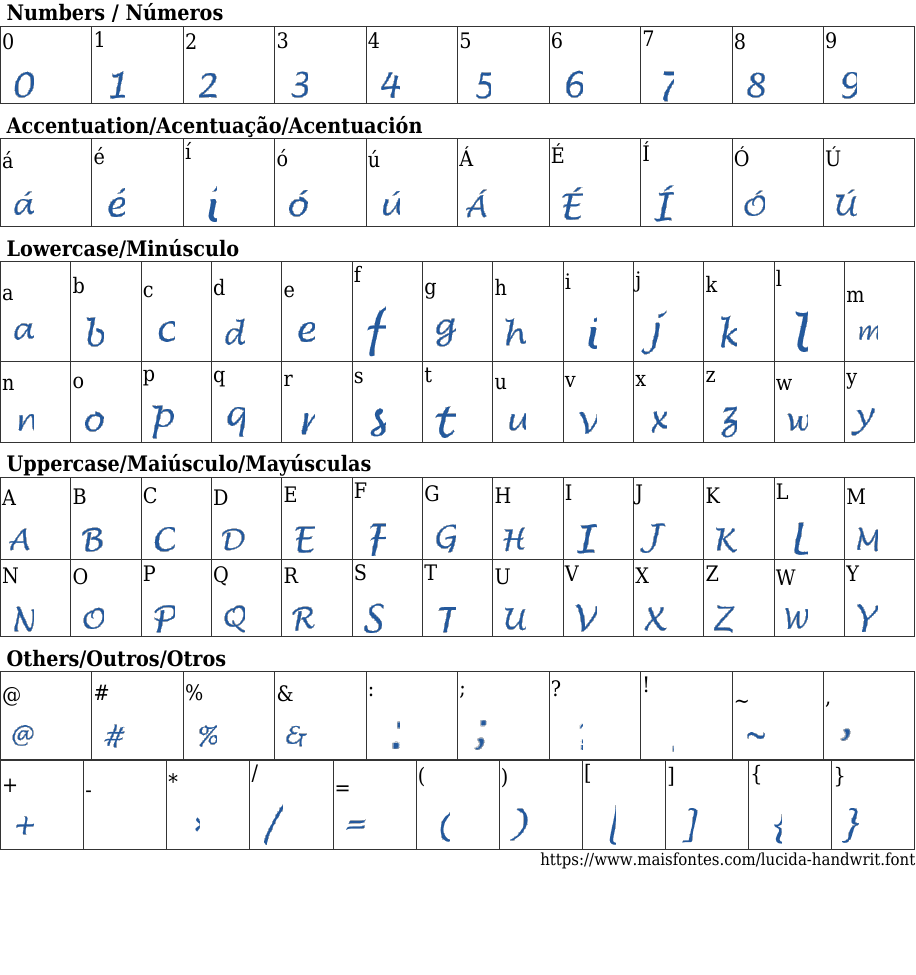 Lucida Handwriting：免费字体下载 | MaisFontes