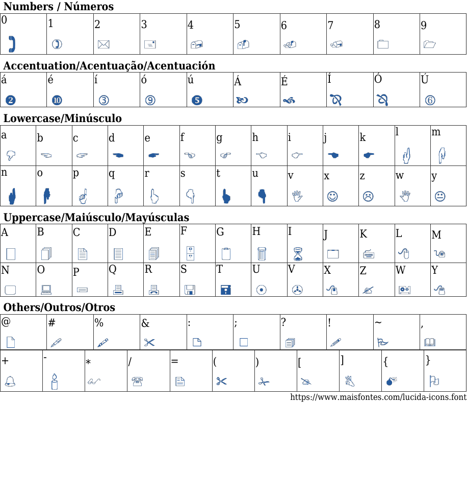 Lucida Icons: Baixar Fonte Grátis | MaisFontes