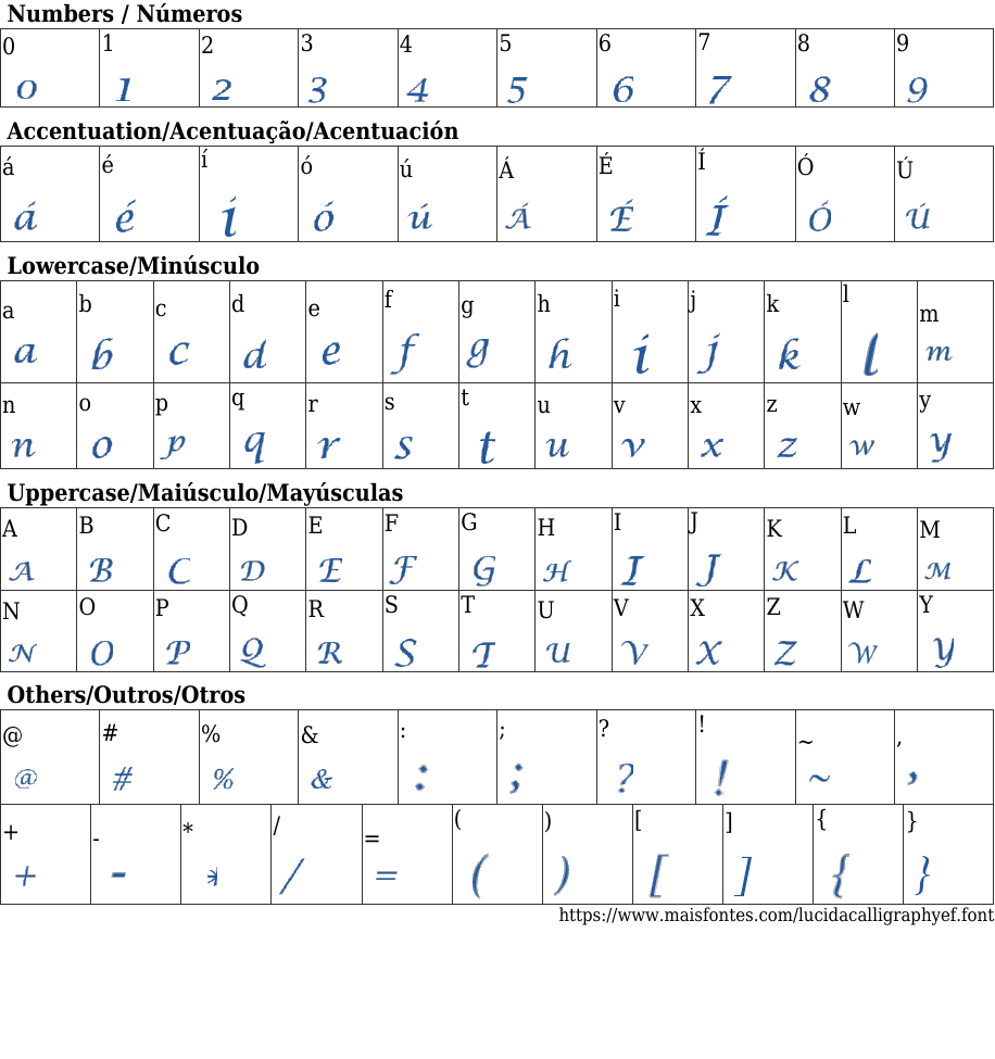Lucida Calligraphy EF: Free Font Download | MaisFontes