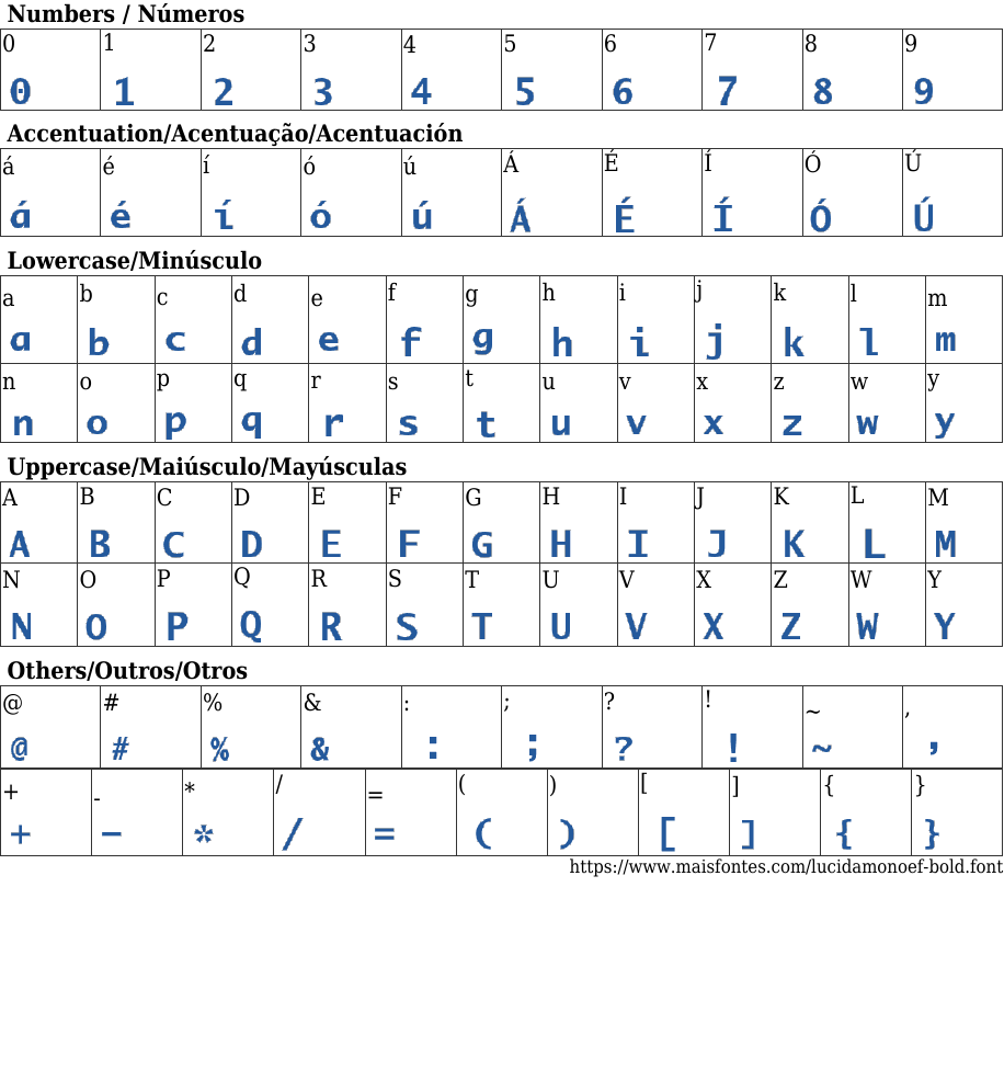 Lucida MonoEF Bold: Free Font Download | MaisFontes