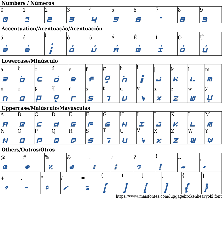 Luggage Broken Heavy Oblique Font: Free Download | MaisFontes