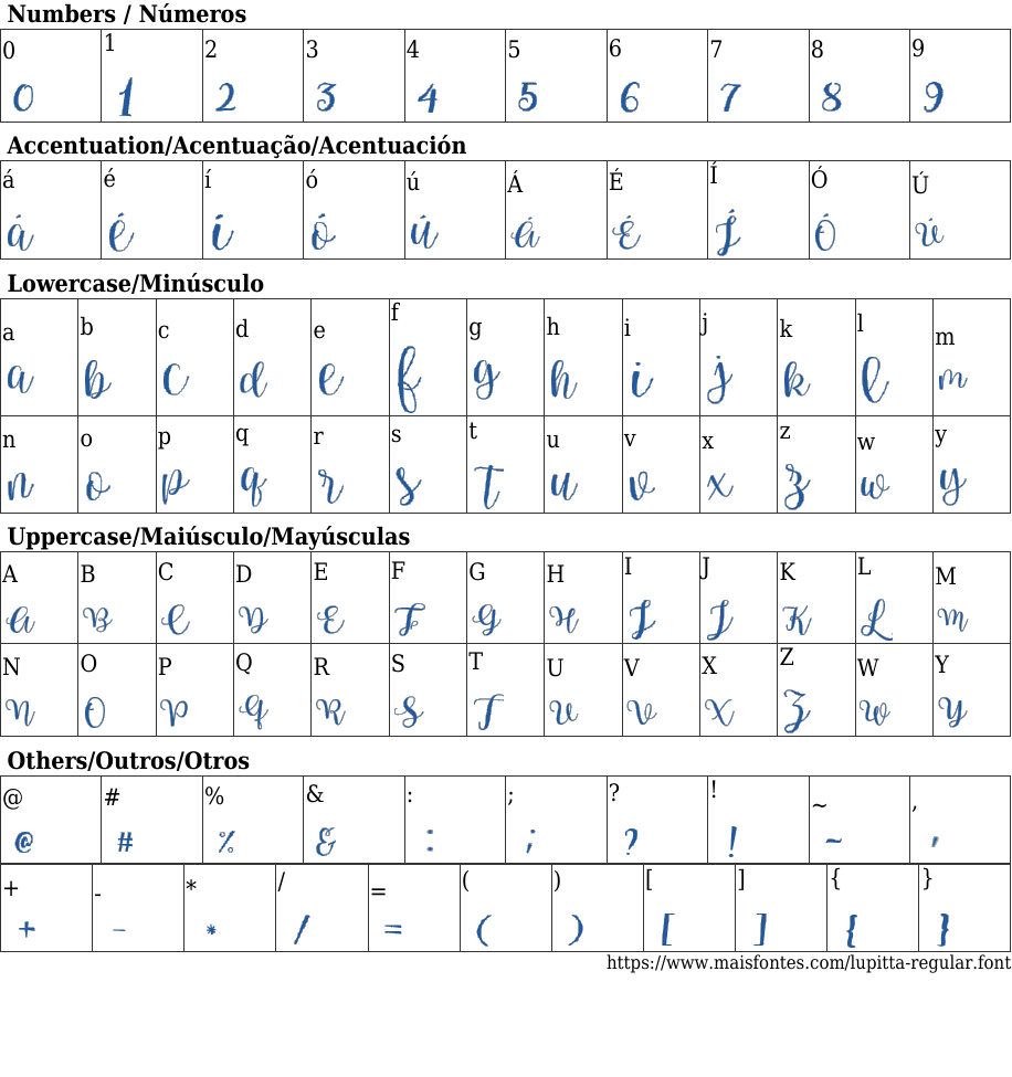 Lupitta Regular Font: Free Download | MaisFontes