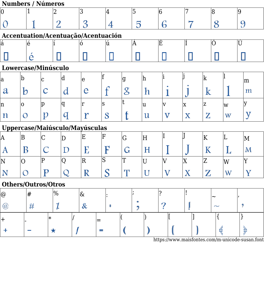 M Unicode Susan: Free Font Download | MaisFontes