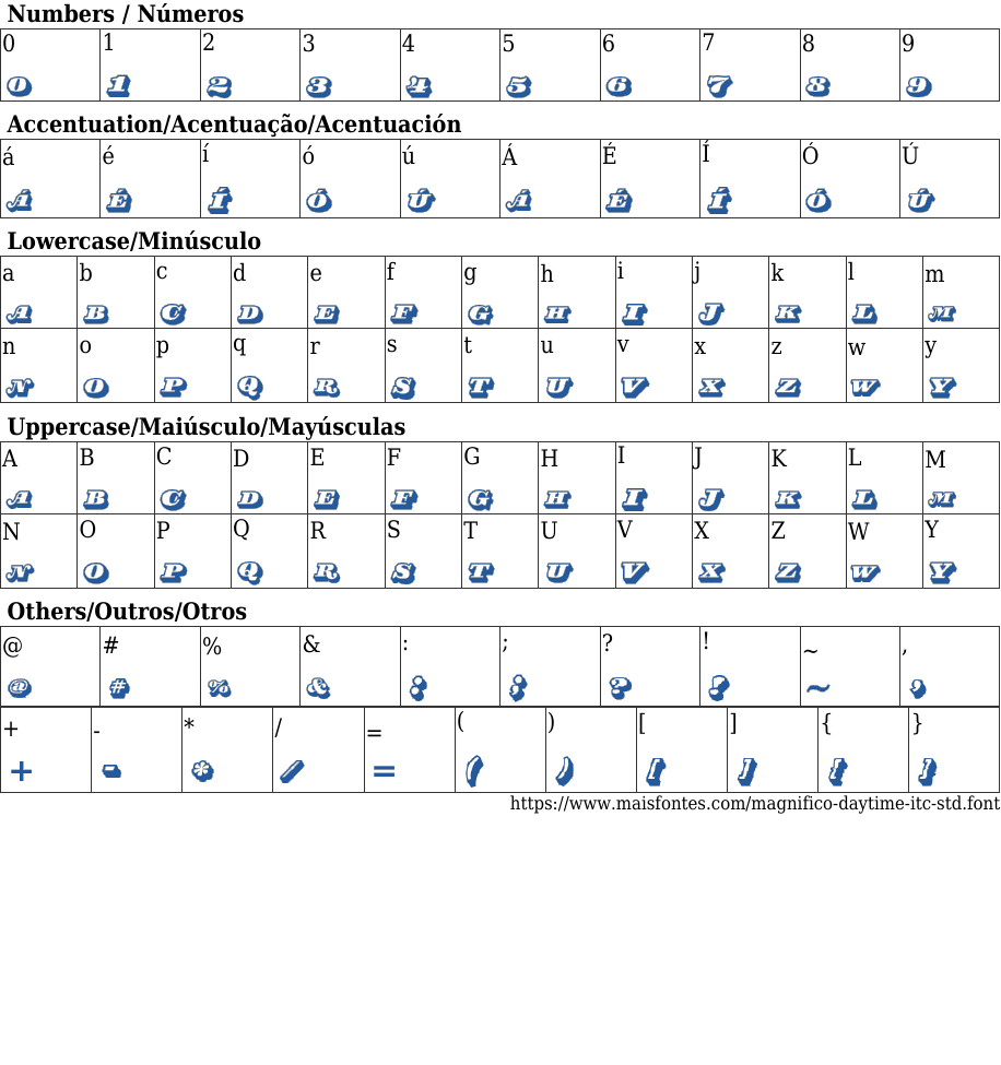 Magnifico Daytime ITC Std: Free Font Download | MaisFontes