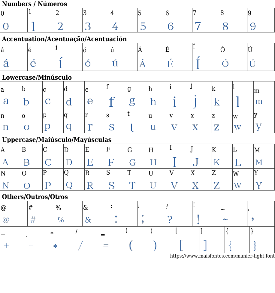 Manier Light: Free Font Download | MaisFontes