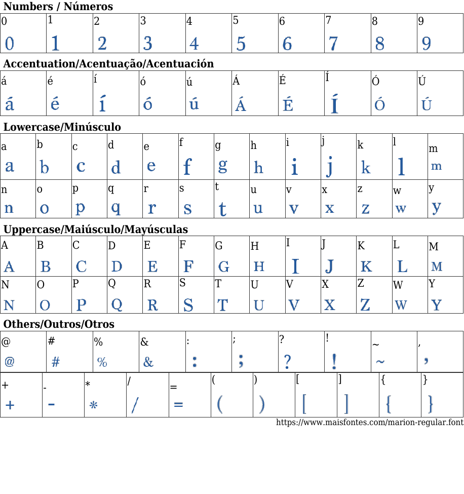 Marion Regular Font: Free Download | MaisFontes