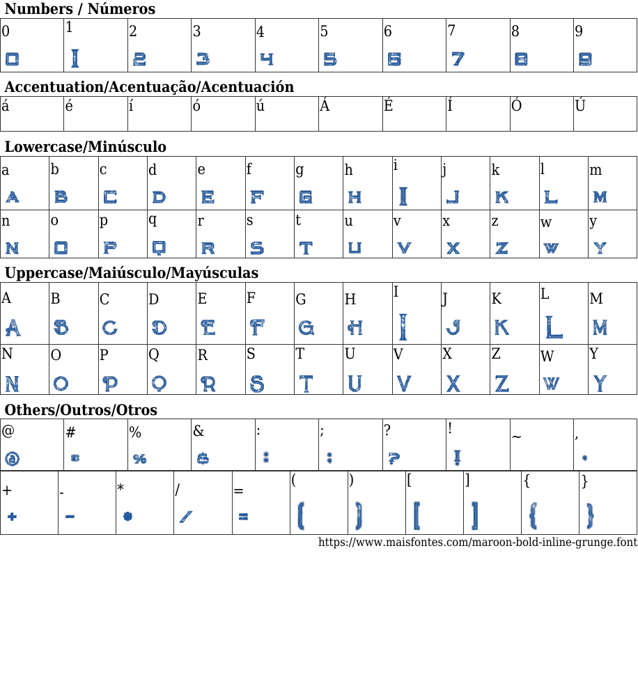 Maroon Grunge Inline Bold: Free Font Download | MaisFontes