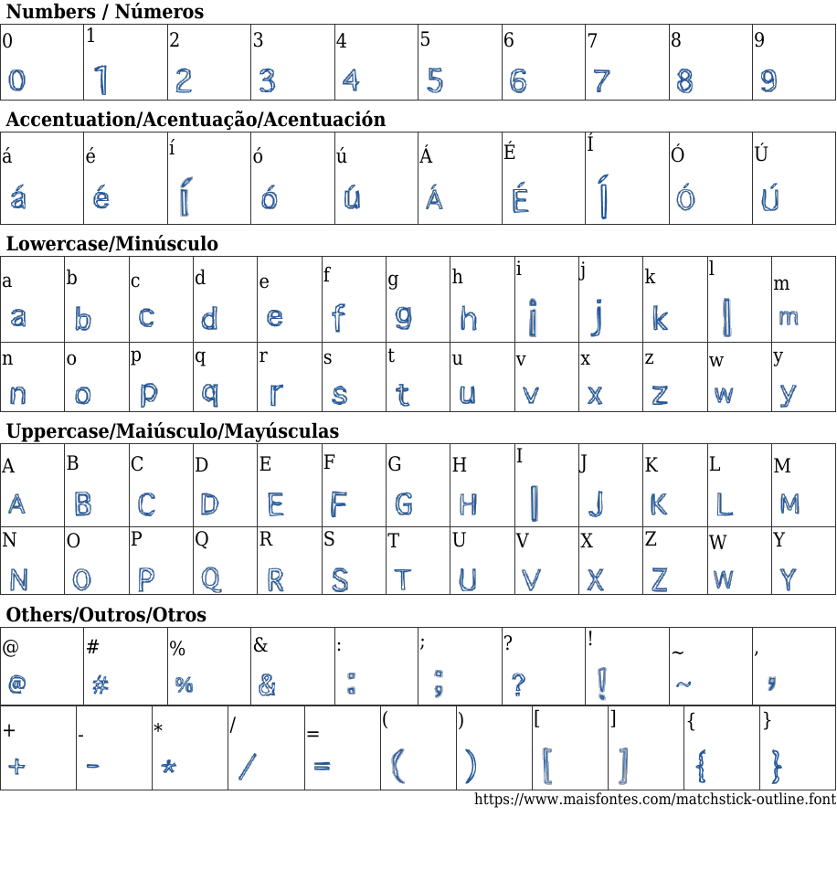 Matchstick Outline: Free Font Download | MaisFontes
