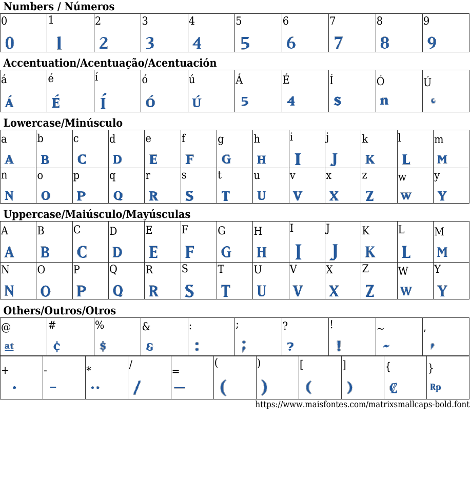 Matrix Small Caps Bold: Free Font Download | MaisFontes
