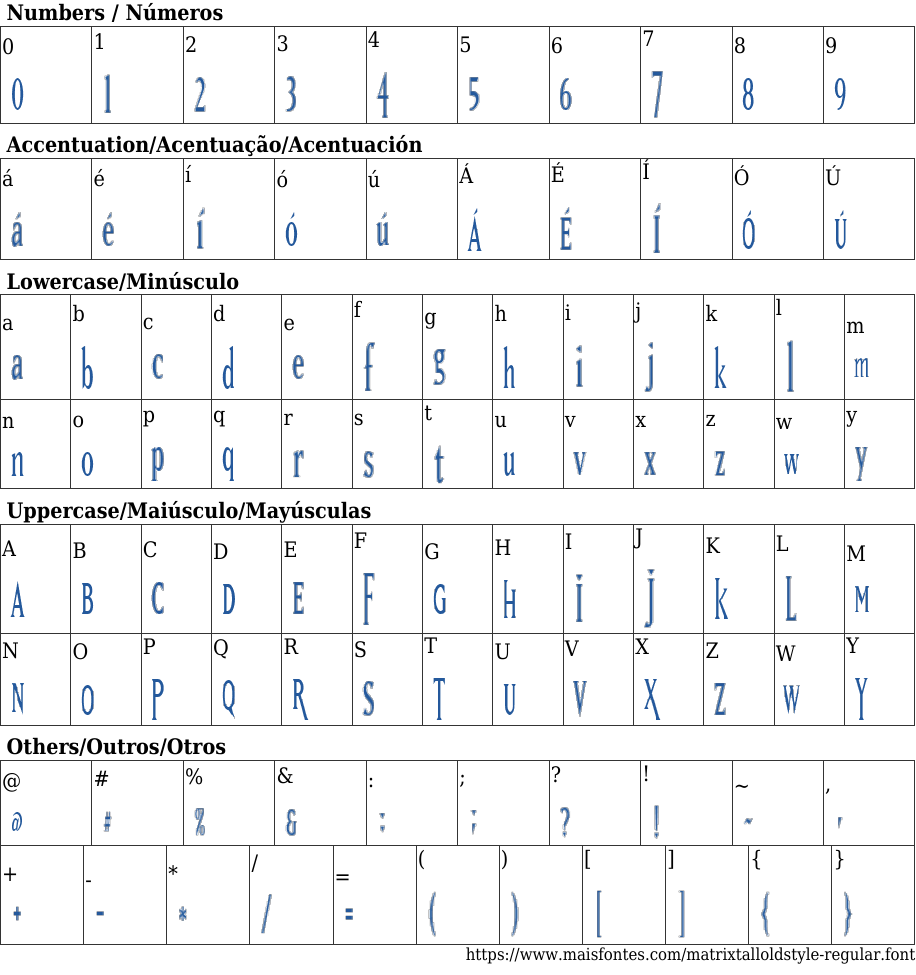 Matrix Tall Oldstyle Regular: Free Font Download | MaisFontes