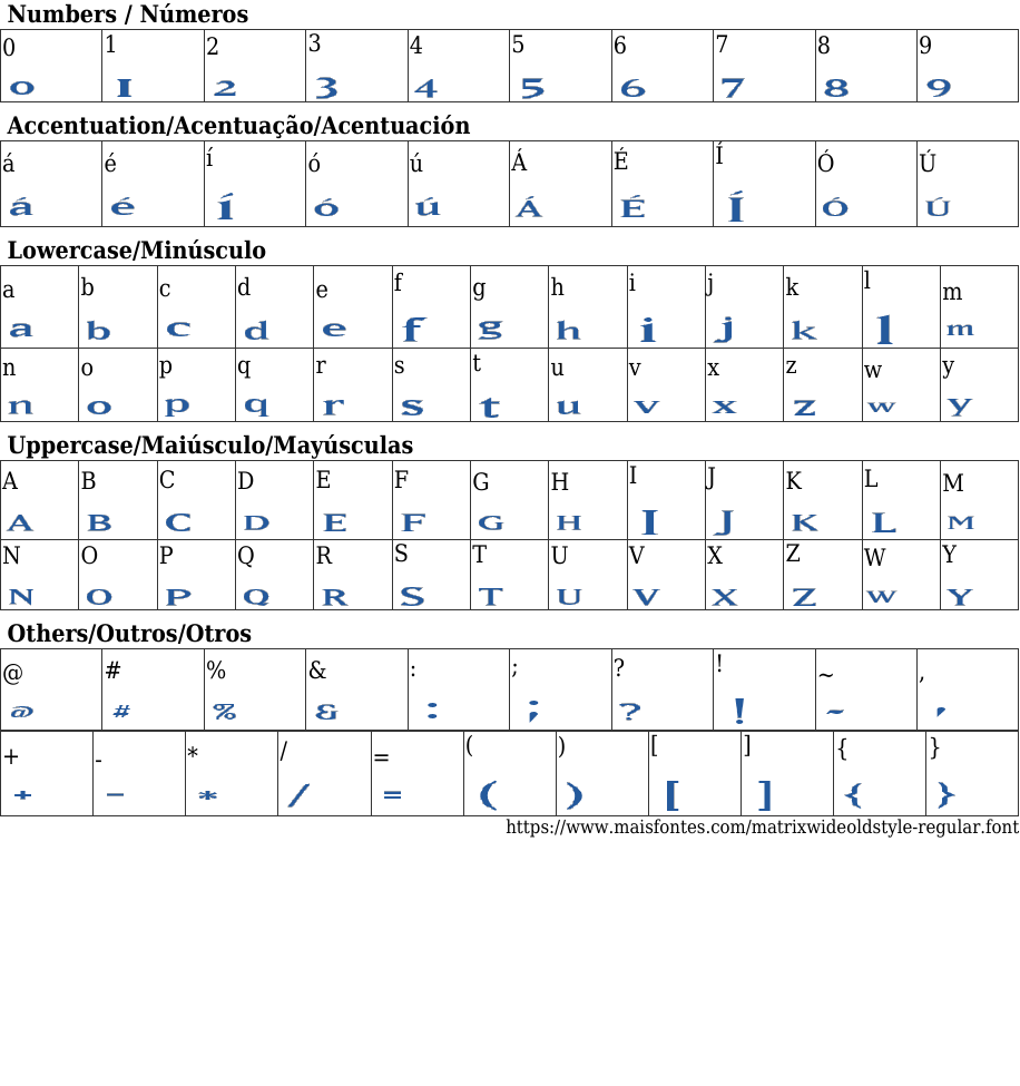 Matrix Wide Oldstyle Regular: Free Font Download | MaisFontes