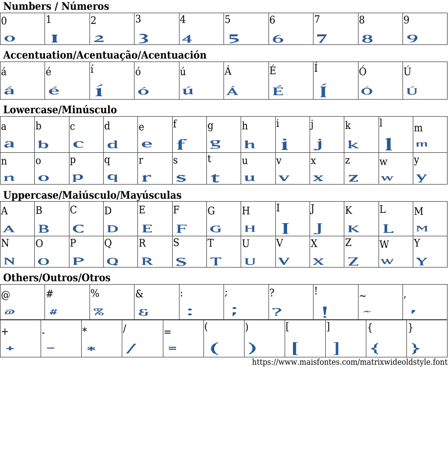 Matrix Wide Oldstyle: Free Font Download | MaisFontes