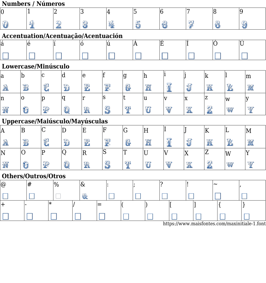 Max Initiale: Baixar Fonte Grátis | MaisFontes