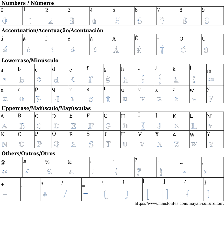 Mayan Culture: Free Font Download | MaisFontes