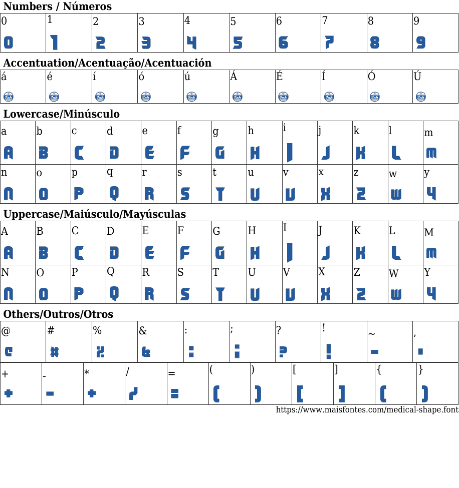 Medical Shape: Free Font Download | MaisFontes