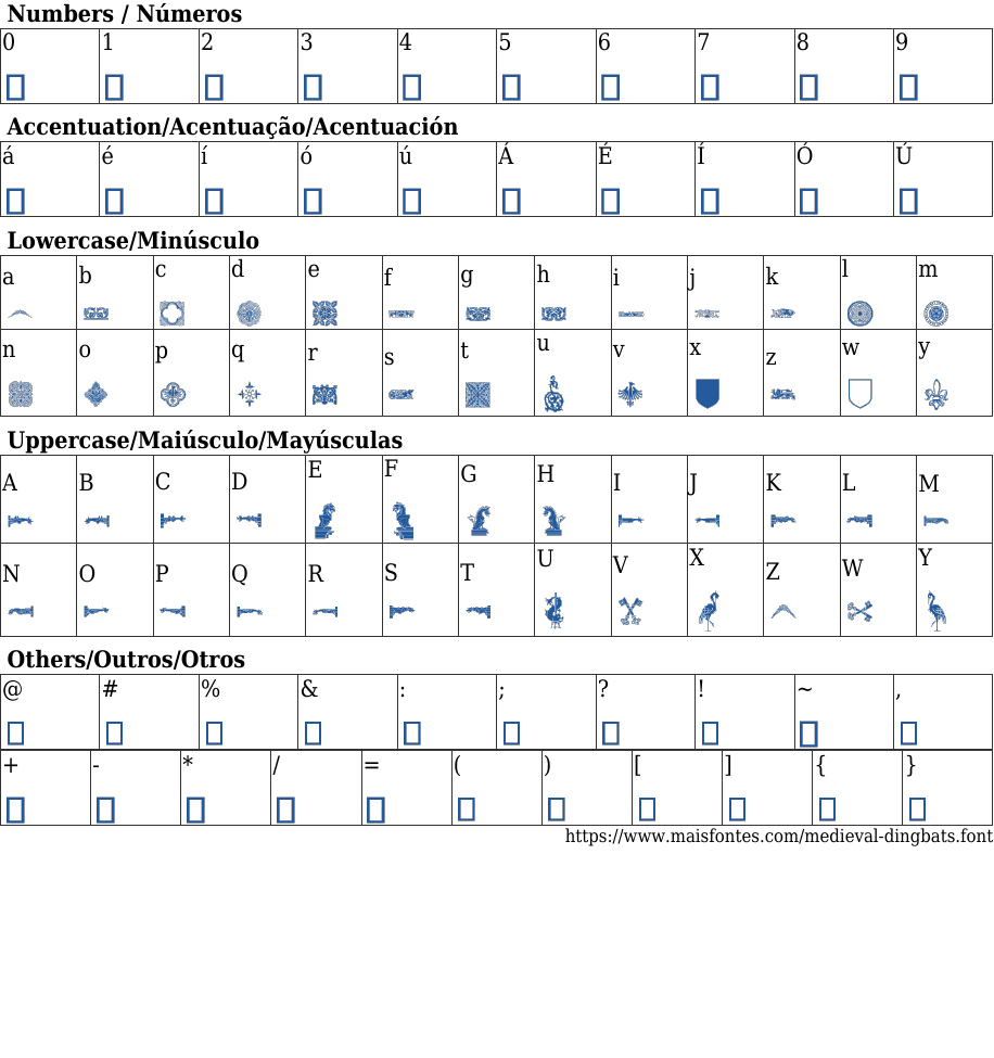 Medieval Dingbats Font: Free Download | MaisFontes