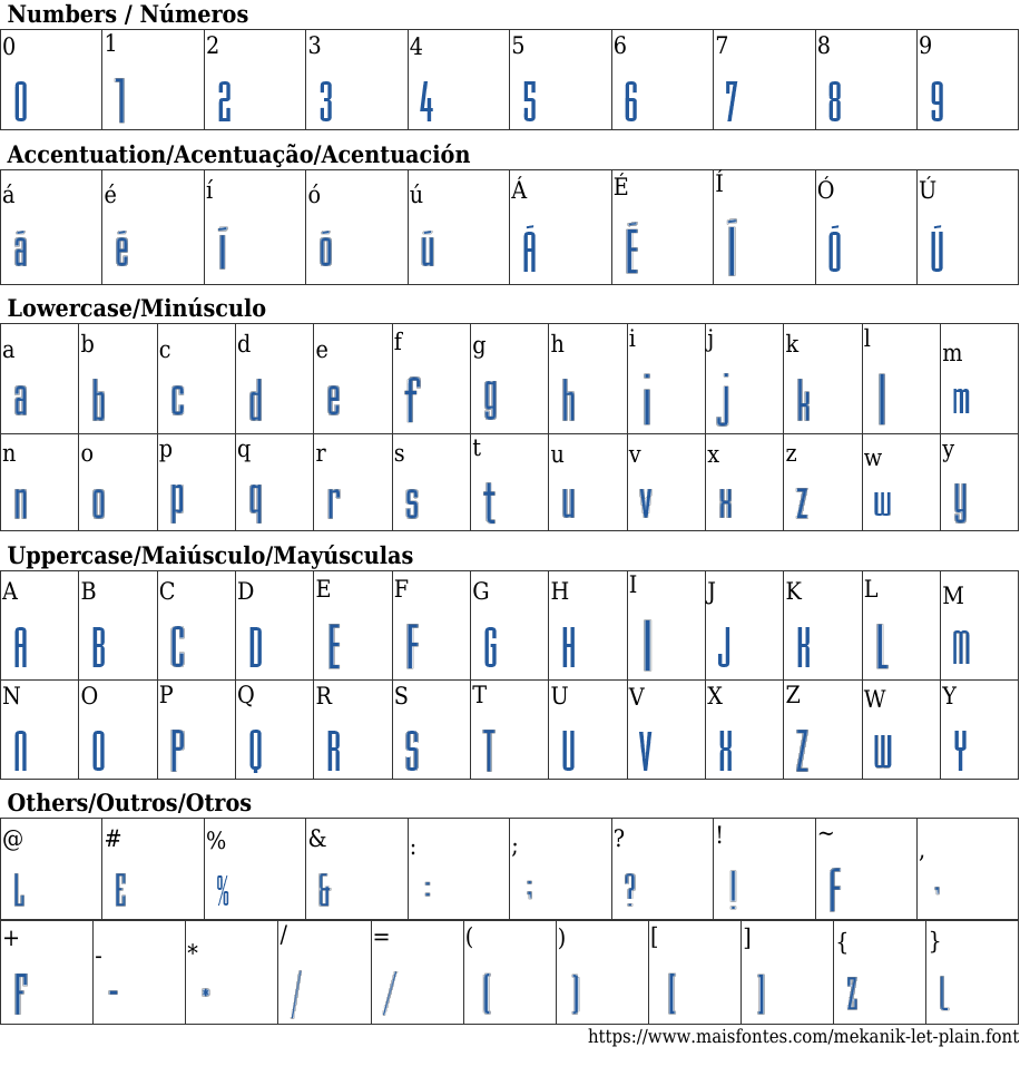 Mekanik LET Plain Font: Free Download | MaisFontes