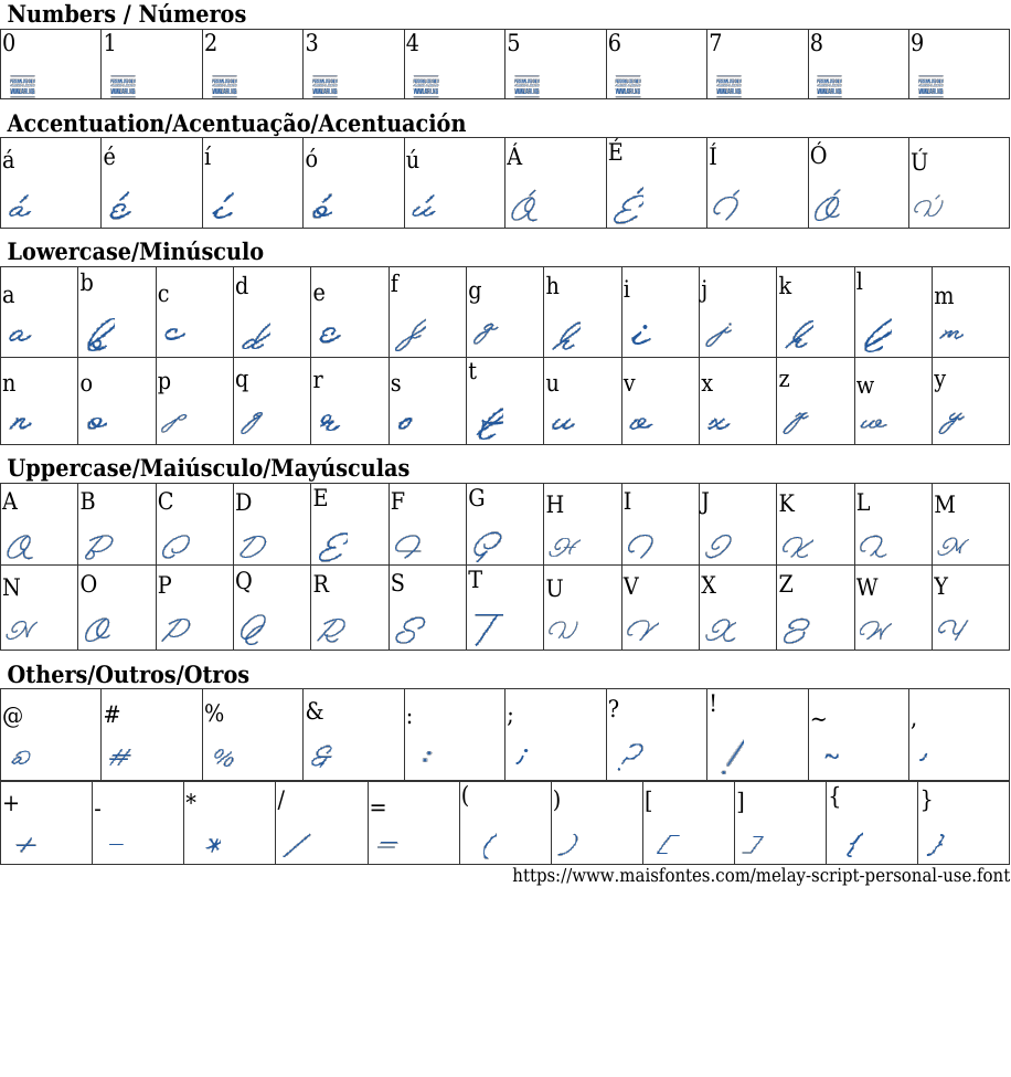Melay Script PERSONAL USE: Baixar Fonte Grátis | MaisFontes