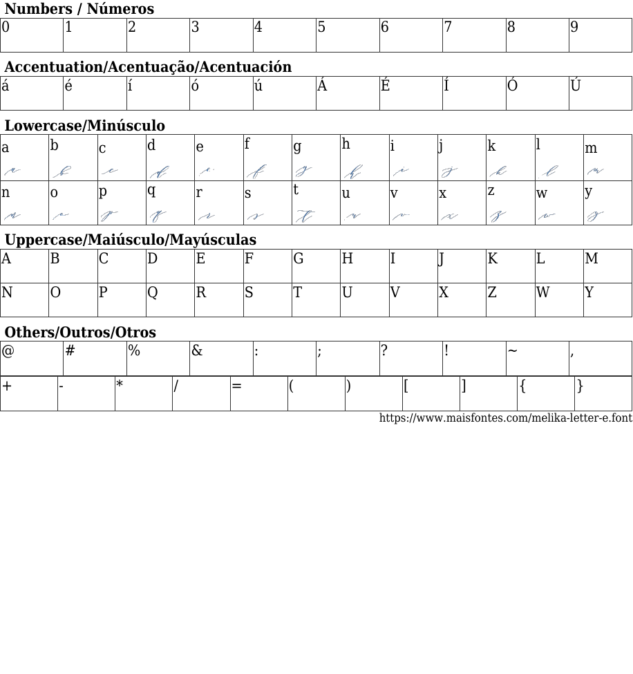 Melika Letter E: Free Font Download | MaisFontes