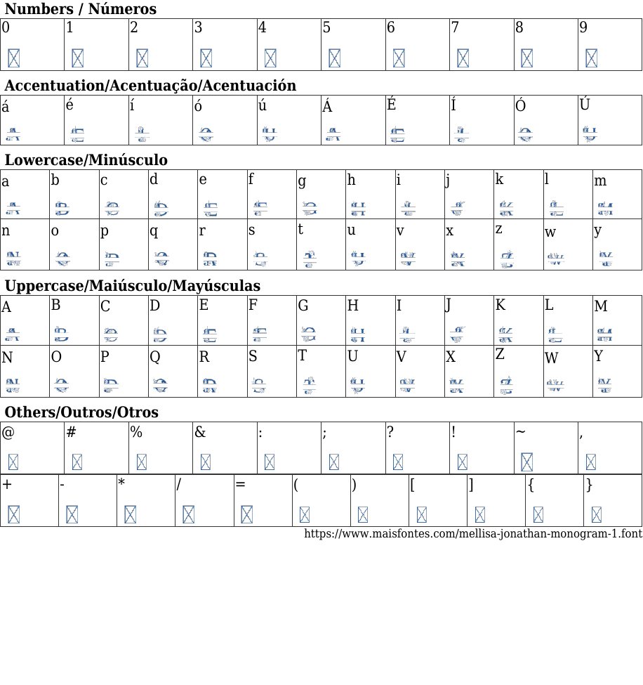 Mellisa Jonathan Monogram 1: Baixar Fonte Grátis | MaisFontes
