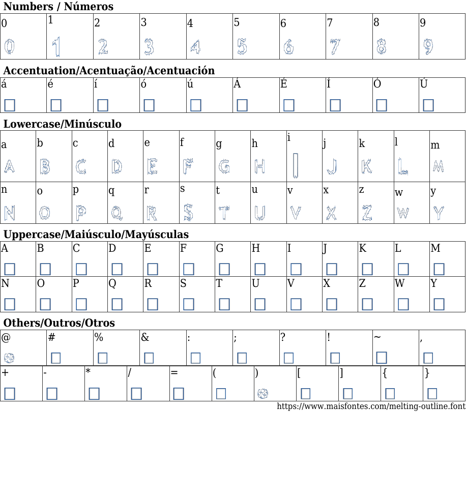 melting outline lower: Baixar Fonte Grátis | MaisFontes