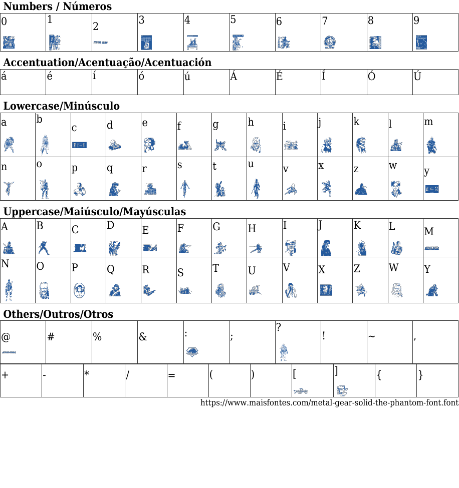 Metal Gear Solid The Phantom: Free Font Download | MaisFontes