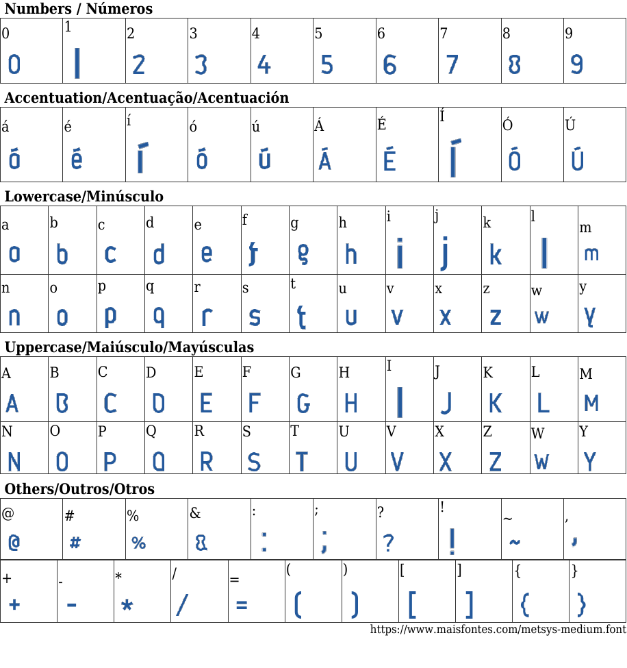 Metsys Medium: Free Font Download | MaisFontes