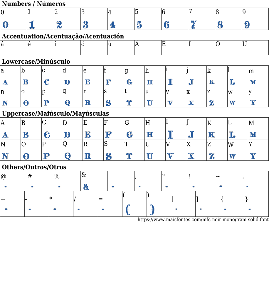 MFC Noir Monogram Solid: Free Font Download | MaisFontes