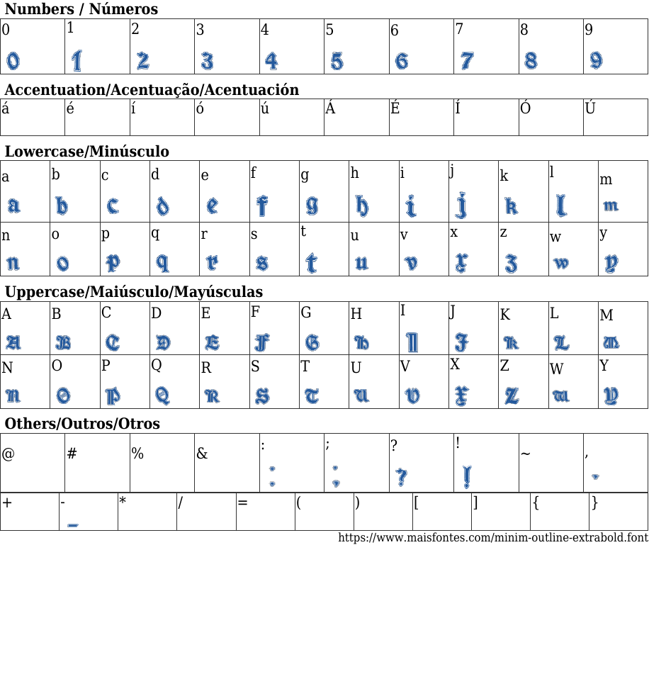 Minim Outline Extra Bold: Free Font Download | MaisFontes