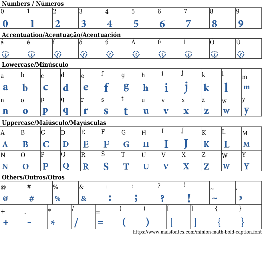 Minion Math Caption Bold: Free Font Download | MaisFontes