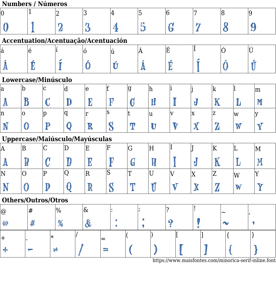 Minorica Serif Inline: Free Font Download | MaisFontes