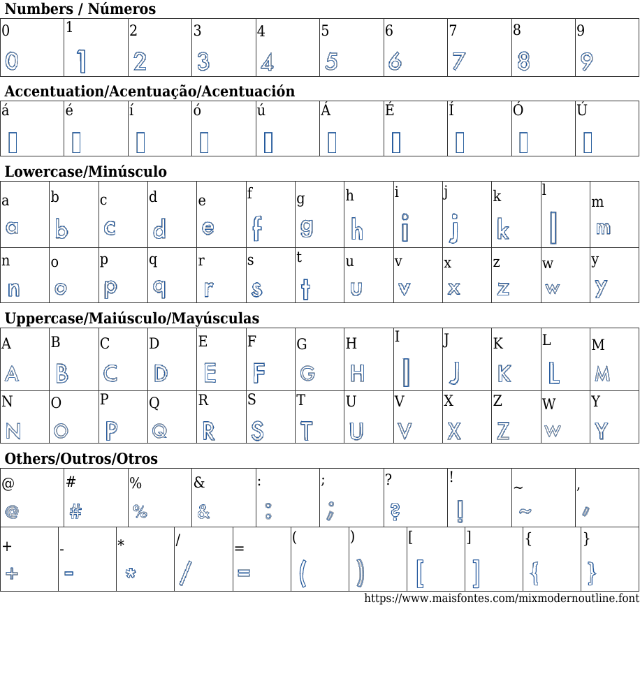 Mix Modern Outline: Baixar Fonte Grátis | MaisFontes