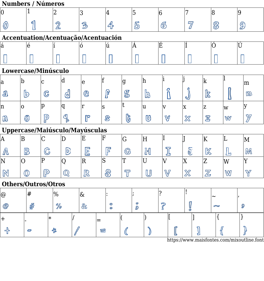 Mix Outline: Free Font Download | MaisFontes