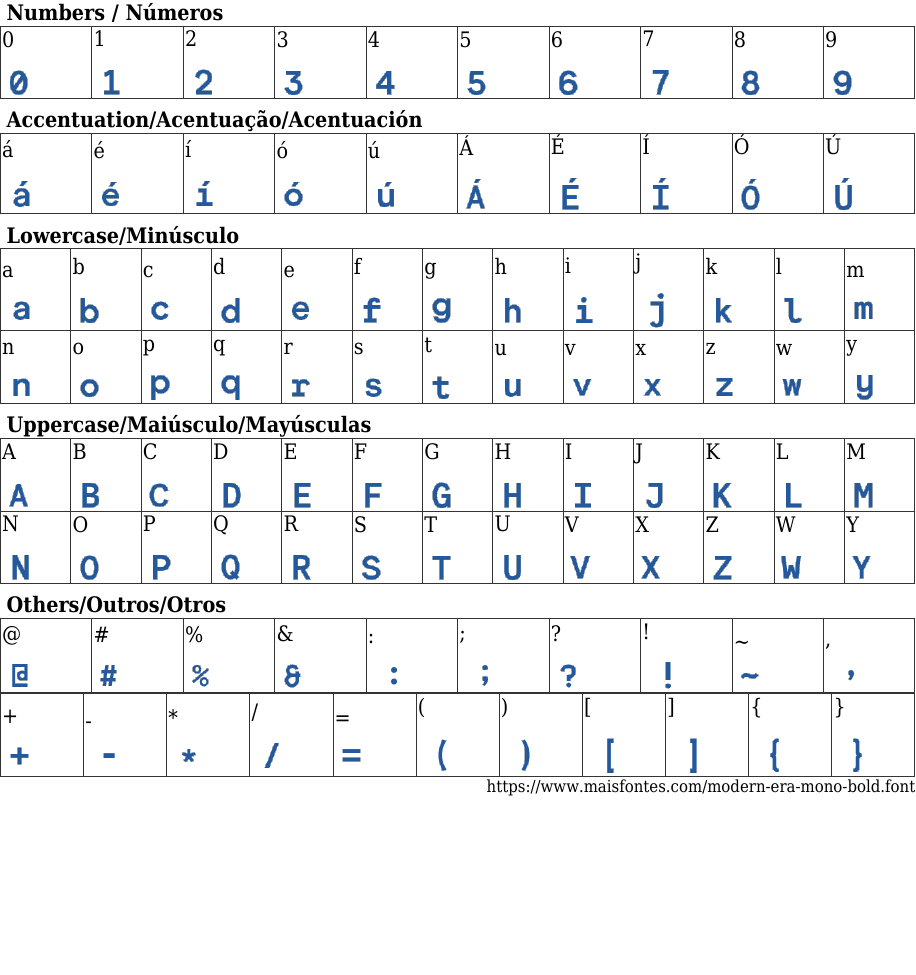 Modern Era Mono Bold: Free Font Download | MaisFontes